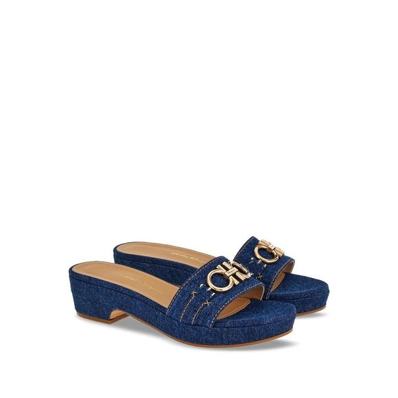 Salvatore Ferragamo | Shoes | Salvatore Ferragamo Womens Blue Denim ...